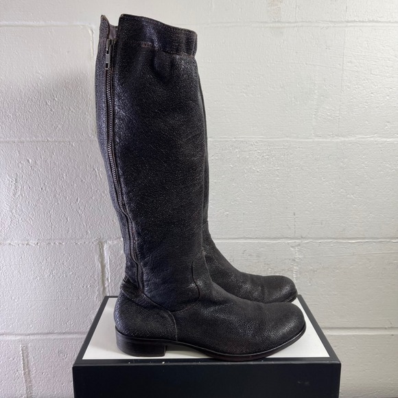 Moma | Shoes | Moma Avantgarde Western Brown Leather Boots Biker ...